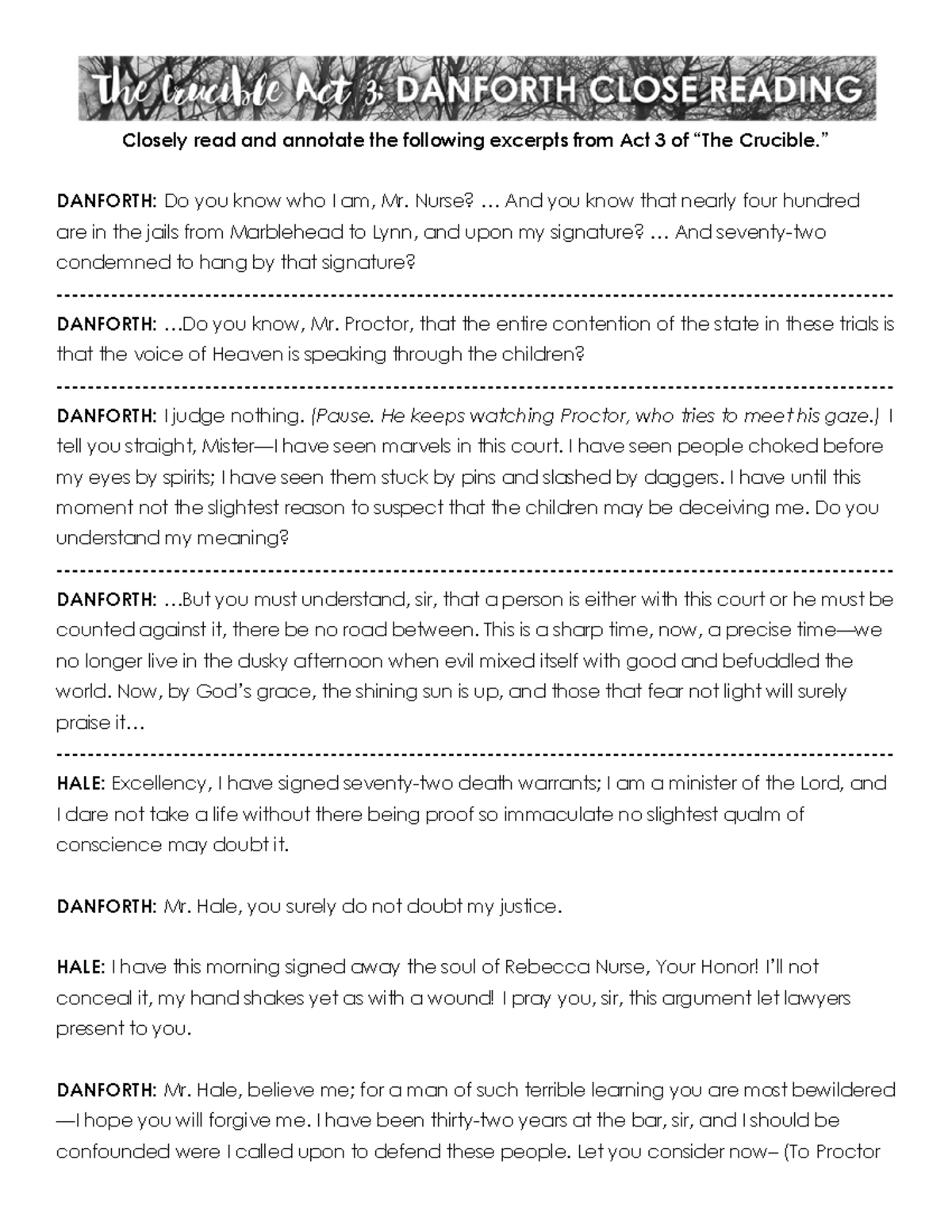 William Martinez - Crucible Act 3 Danforth Close Reading - Closely read ...