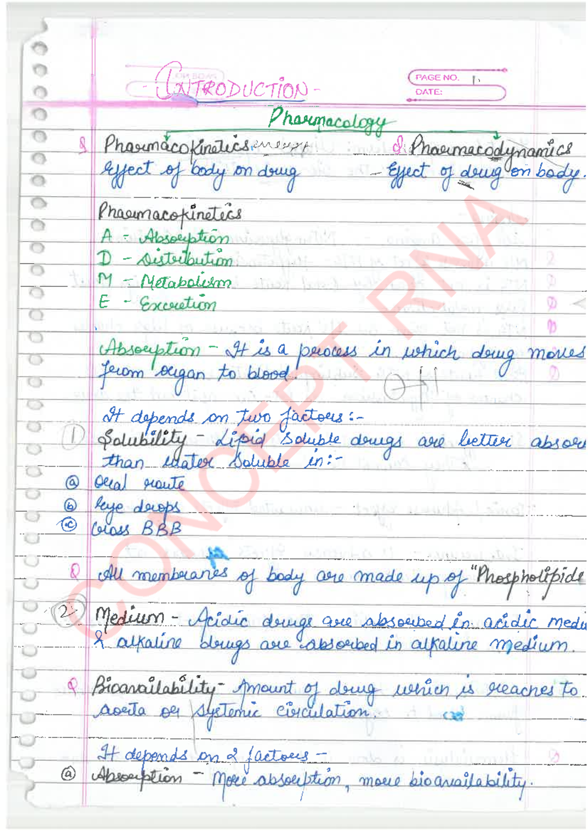 Pharmacology - Pharma notes important for bsc nursing - M. Sc Nursing ...