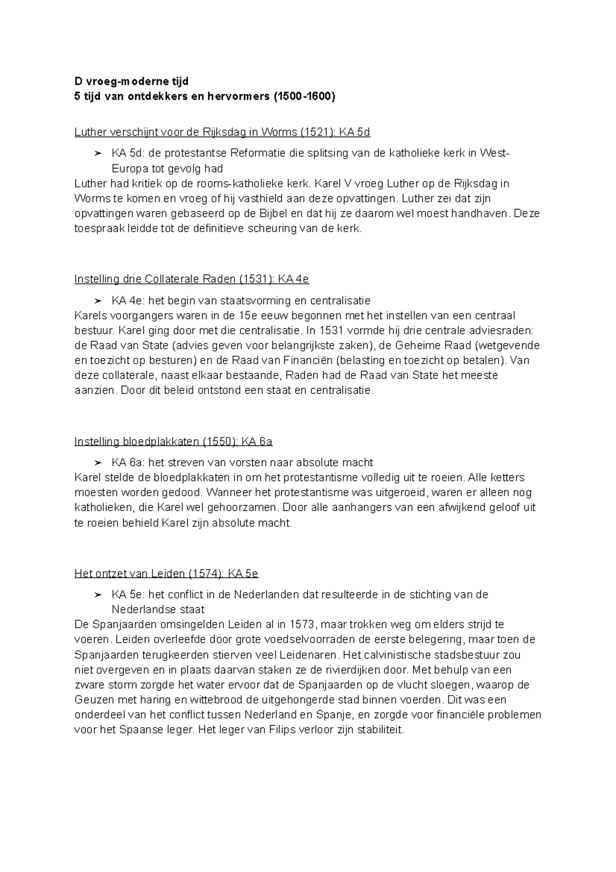 Verplichte voorbeelden geschiedenis uitwerking - D vroeg-moderne tijd 5 ...