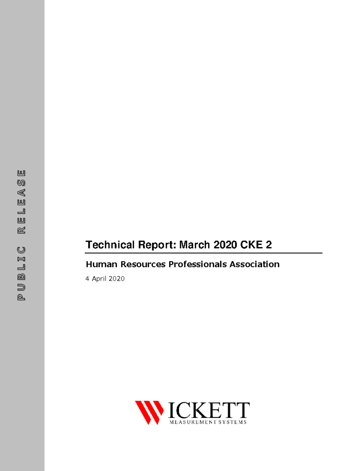 Technical Report March 2020 CKE 2 Public Release - Technical Report ...