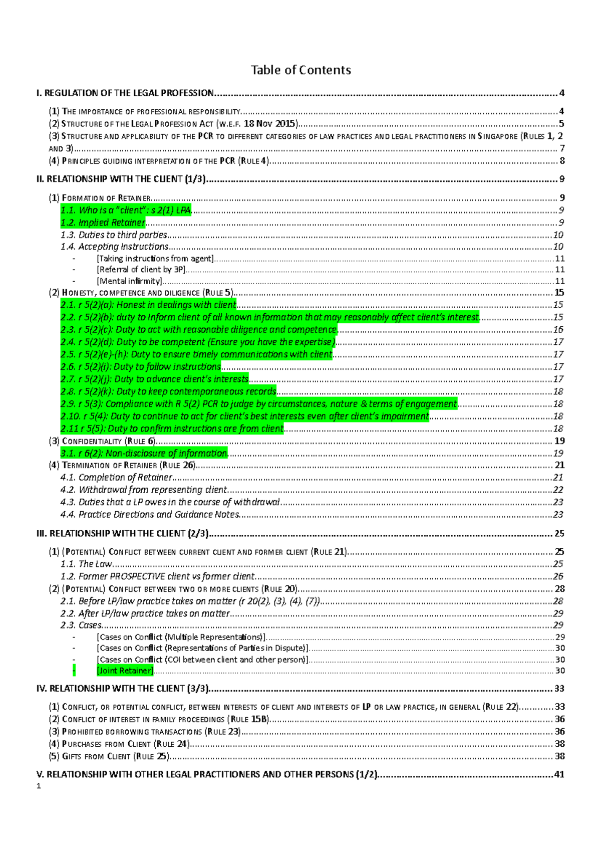 EPR - Compiled - Summary Ethics and Corporate Responsibility - Table of ...