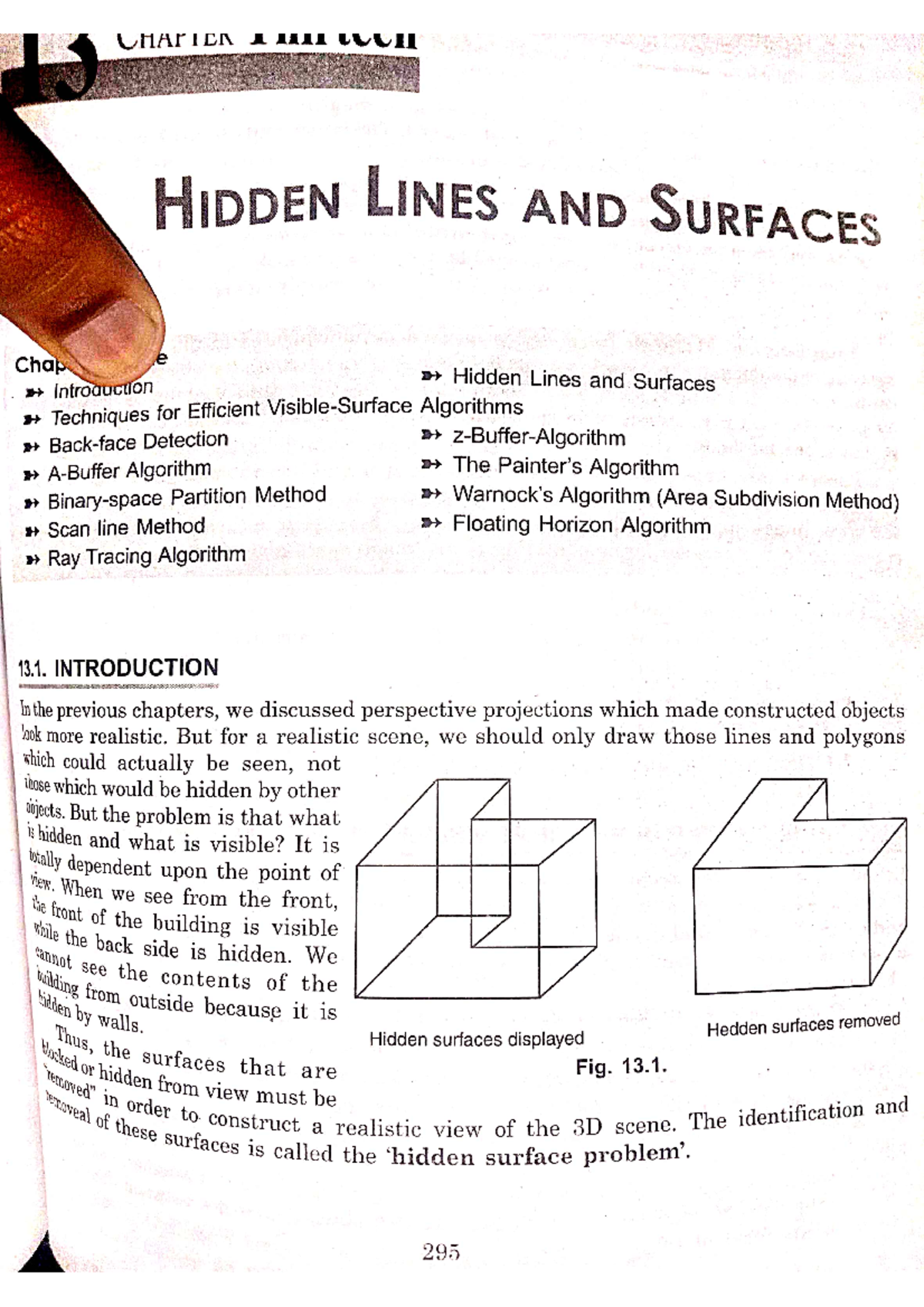 Hidden Lines and surfaces - Bachelors of Computer Applications - Studocu