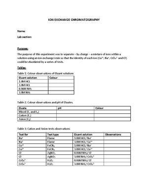 Lab Write Up Fe - Chem 1001 - Carleton - Studocu