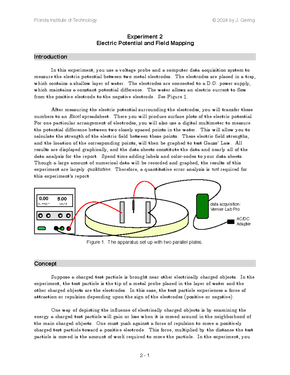 02 Potential & Field Mapping - Experiment 2 Electric Potential and ...
