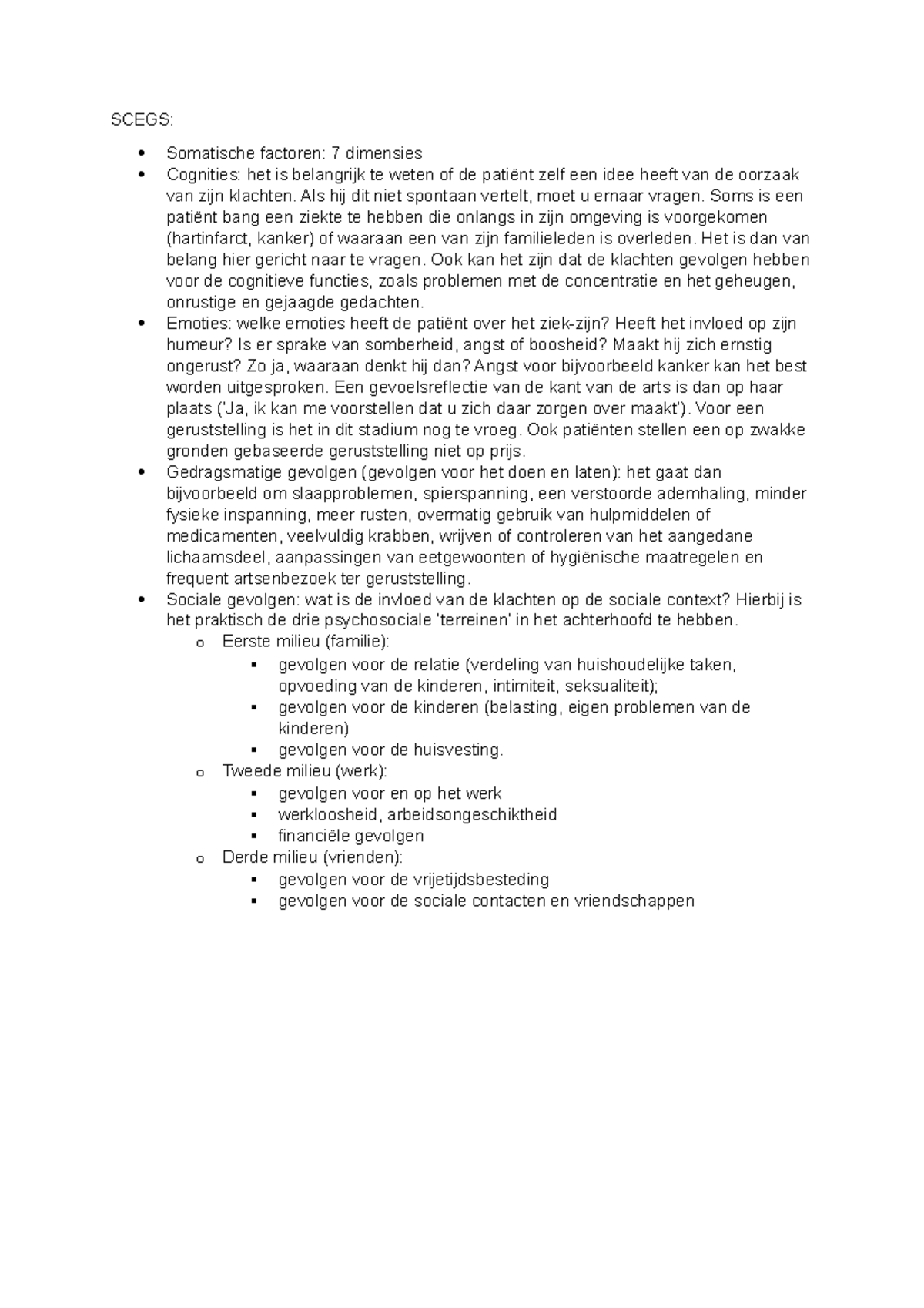 Uitleg en verdere verduidelijking over SCEGS - Start tot arts - Studeersnel