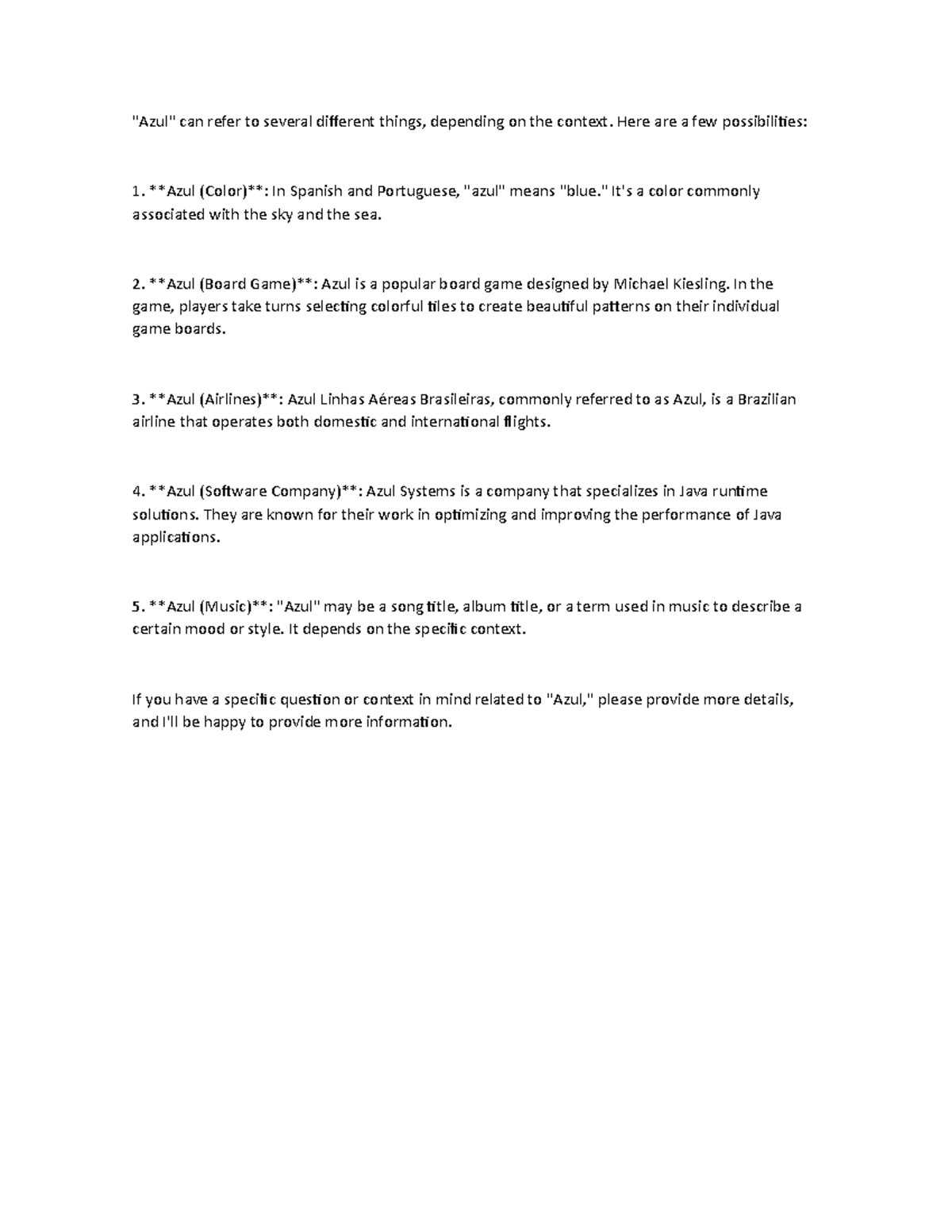 Azul - Azul (Color): In Spanish and Portuguese, "azul" means "blue." It ...