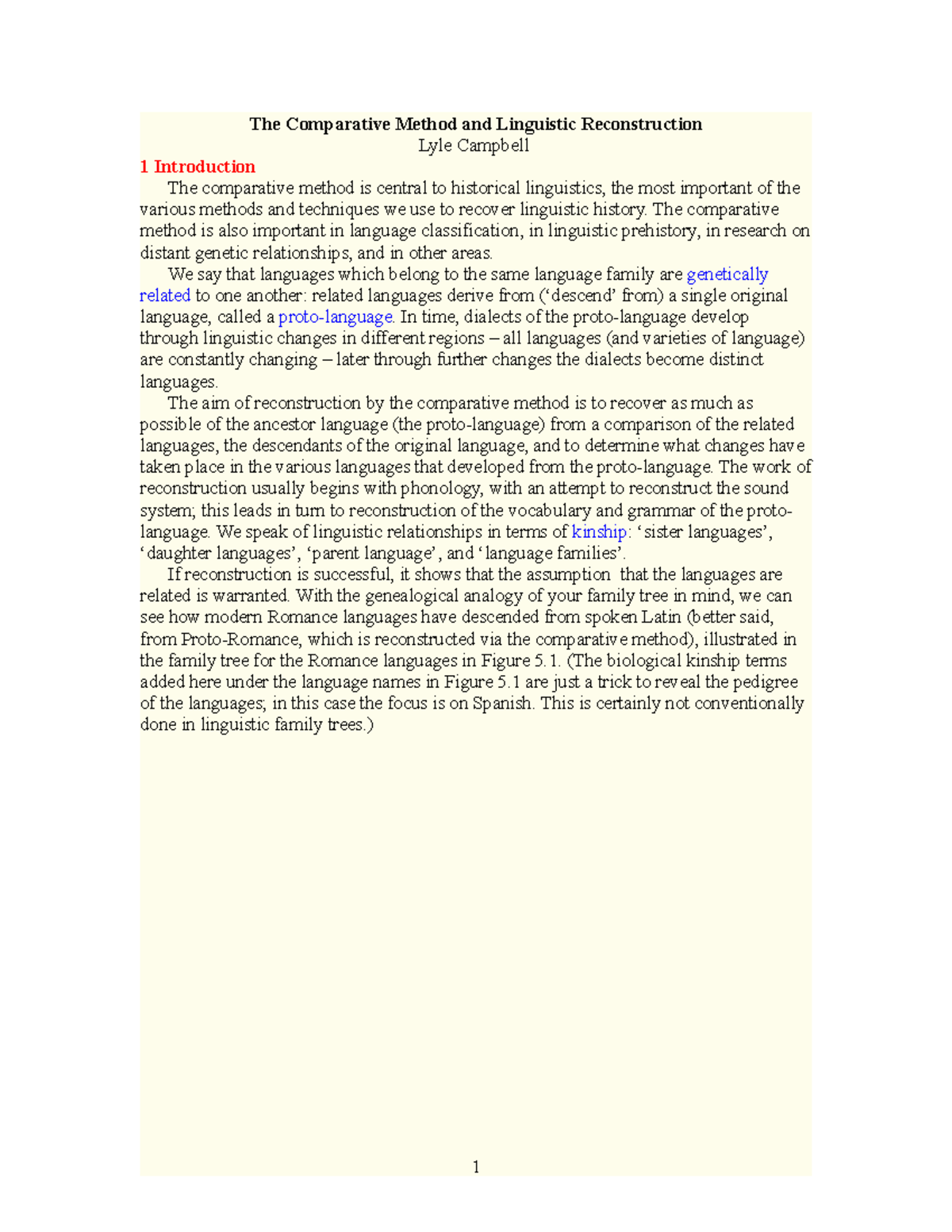 Campbell The Comparative Method and reconstructions HO - The ...