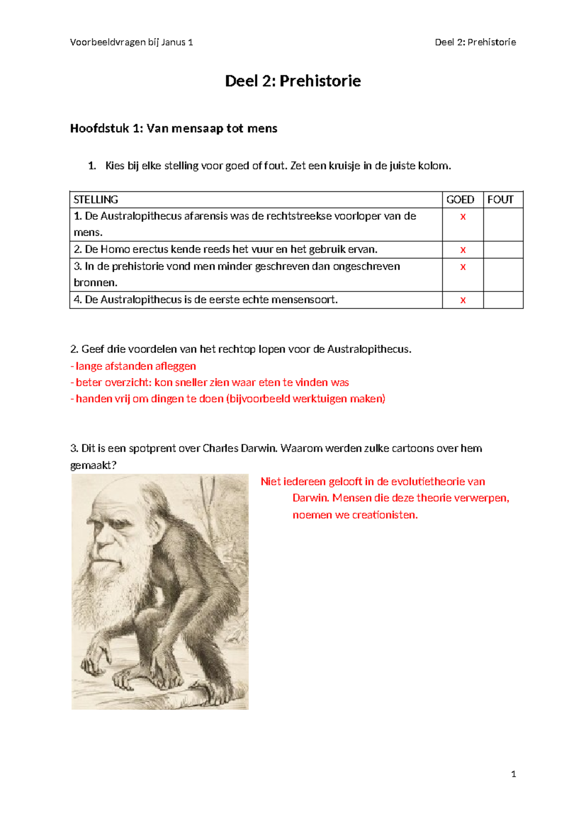 Correctiesleutel voorbeeldvragen Janus 1D2 - Deel 2: Prehistorie ...