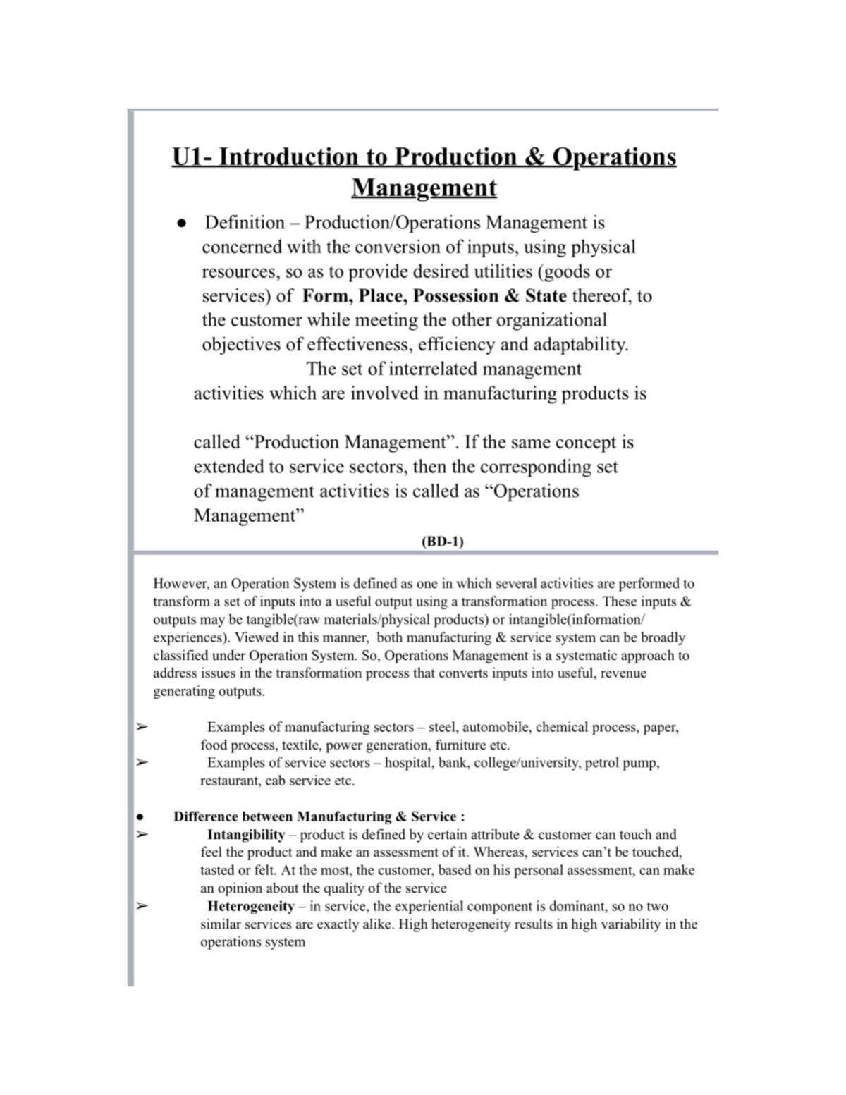 Introduction to production and operations management - Production And ...