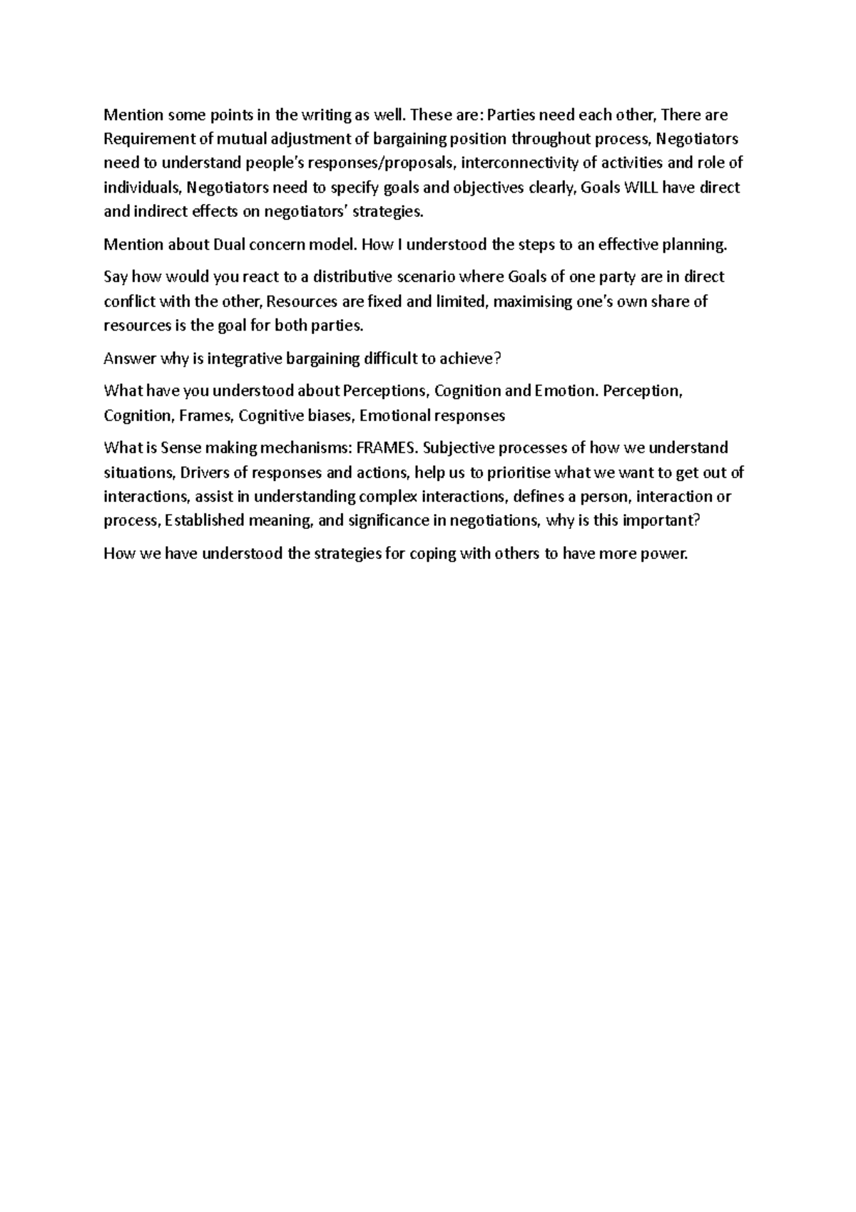 Reflection Exercise - Mention some points in the writing as well. These ...