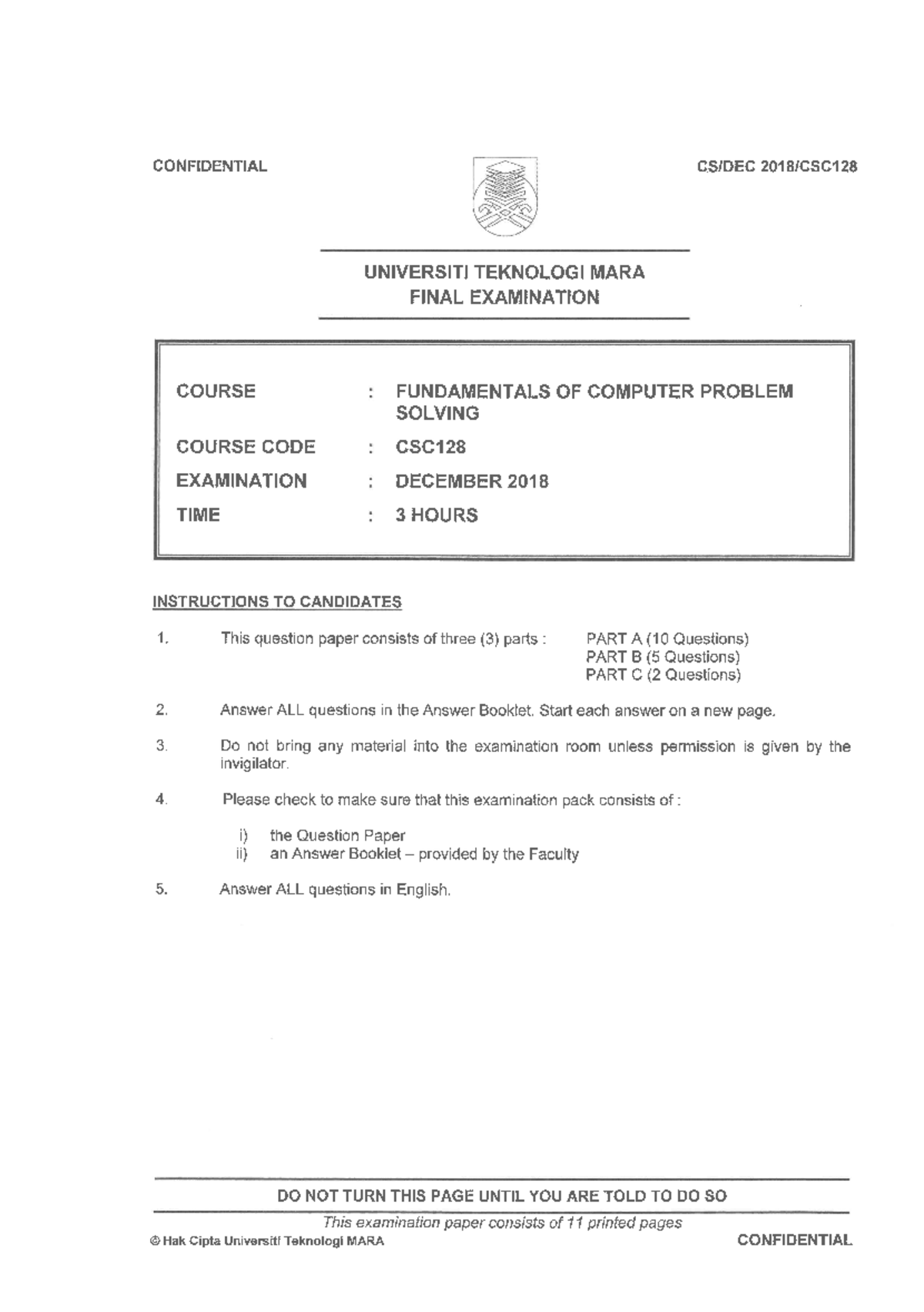 CSC128 - NOTE - Introduction to c++ - Studocu