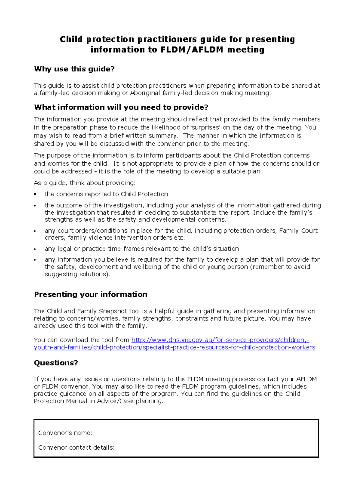 Guide for CP pracs - information for meeting V2 - Child protection ...