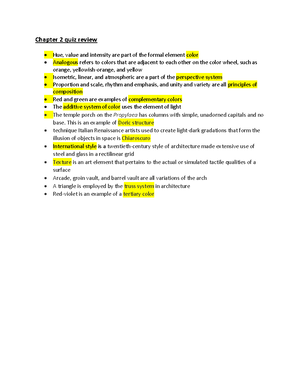 ART Ch2 - PPT notes - 2-The Language of Art and Architecture o The ...