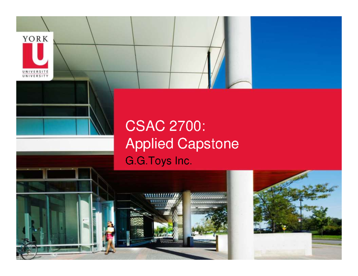 G.G. TOYS Assignment - CSAC 2700: Applied Capstone G.G Inc ...
