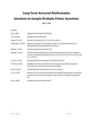 Edu spring ltam ques - Long-Term Actuarial Mathematics Sample Multiple ...