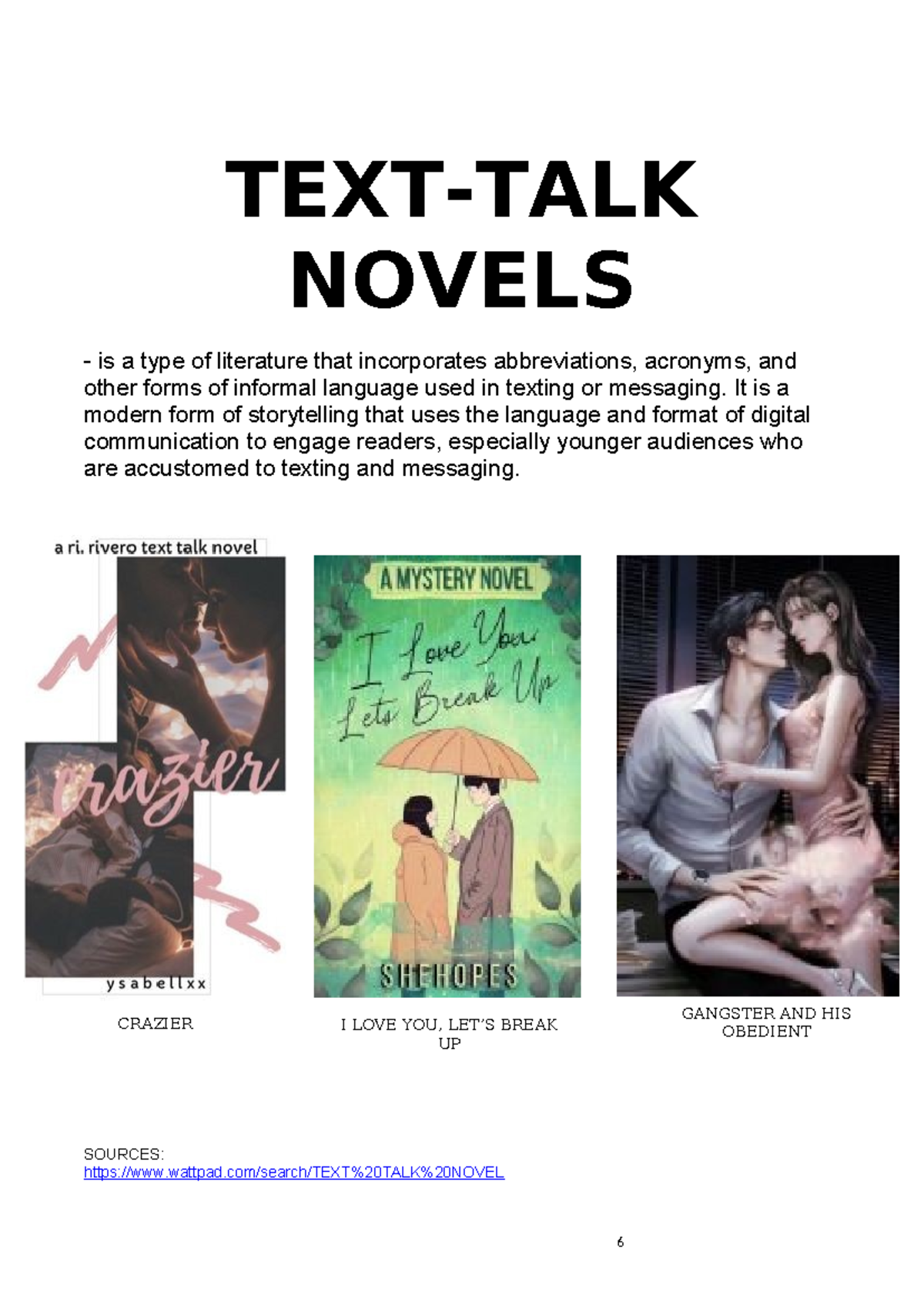 Texttalk - amcjbkajbcka - 6 TEXT-TALK NOVELS - is a type of literature ...