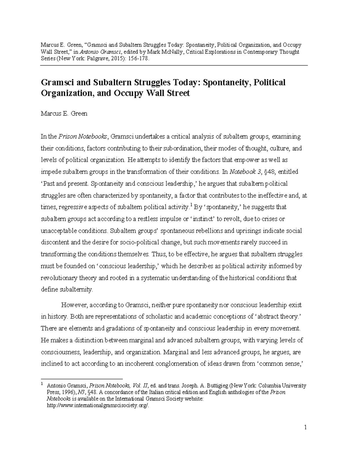 Green,Marcus-(2015 )-Gramsci-and-Subaltern Struggles-Today - Marcus E ...