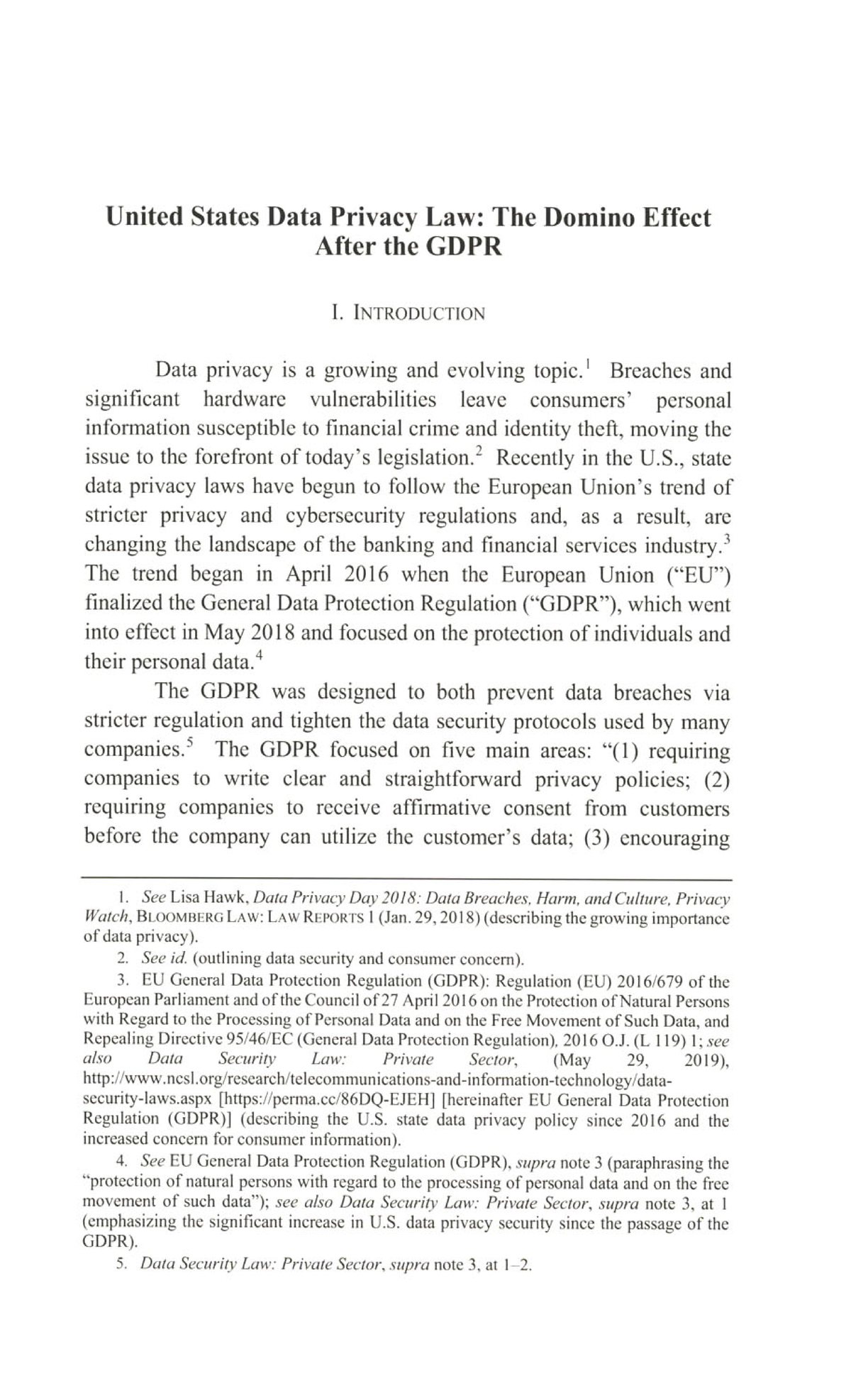 United States Data Privacy Law - Studocu