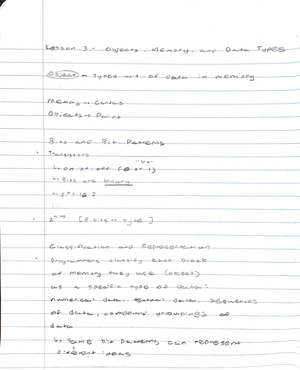 Comp 110 vocab list - • Algorithm: A set of steps or rules that are ...