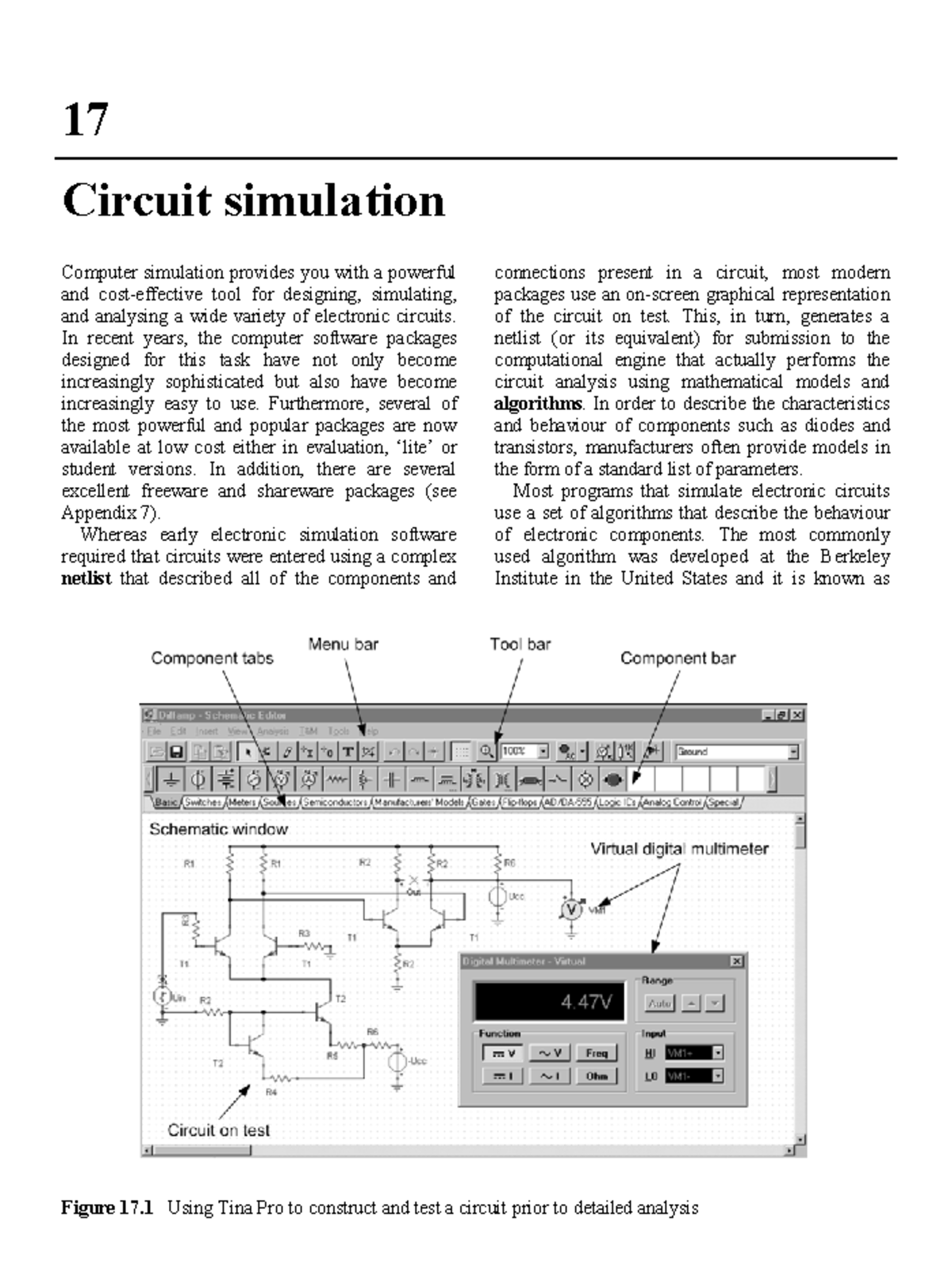 Electronic circuits-314-322 - 17 Circuit simulation Computer simulation provides you with a ...
