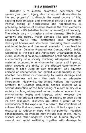 Story Telling DRRM - Notes - Story Telling DRRM Once upon a time in a ...