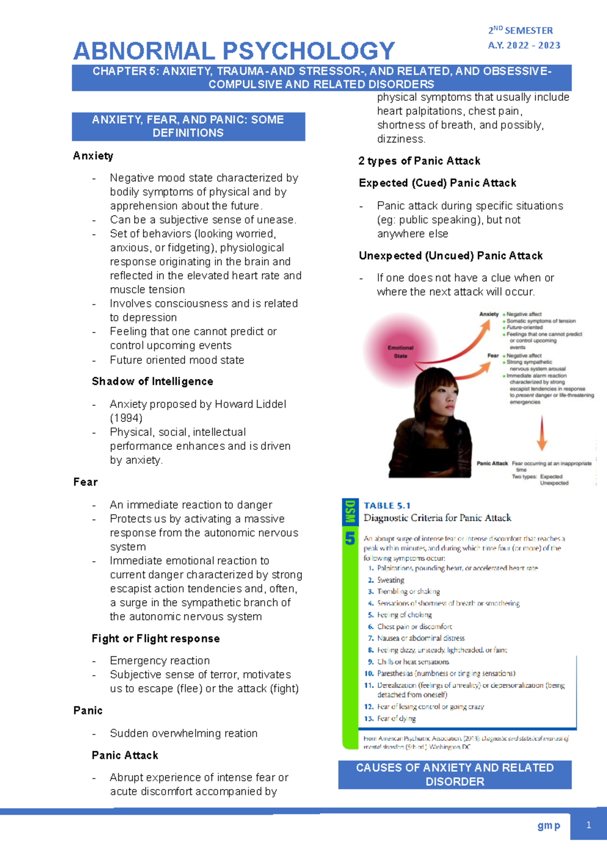 Abpsych trans 5 - Summary Abnormal Psychology: an Integrative Approach ...