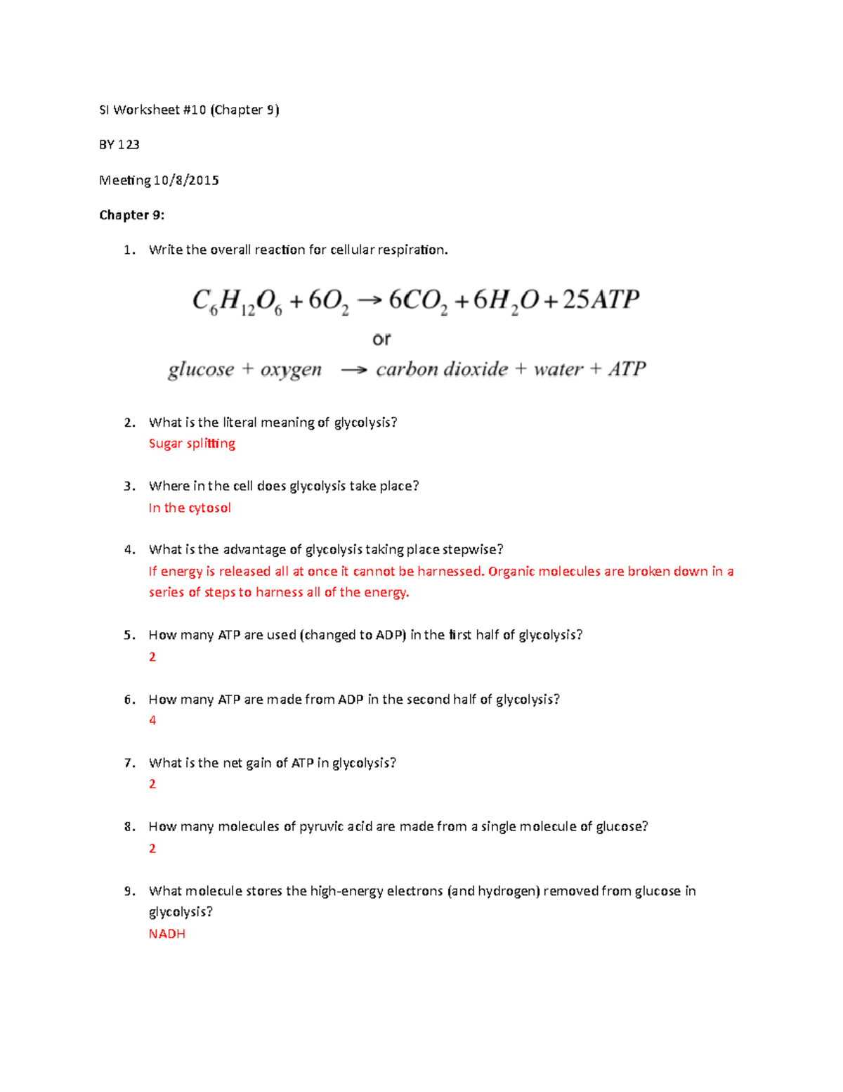 Answer KEY SI Worksheet 10 - SI Worksheet #10 (Chapter 9) BY 123 ...