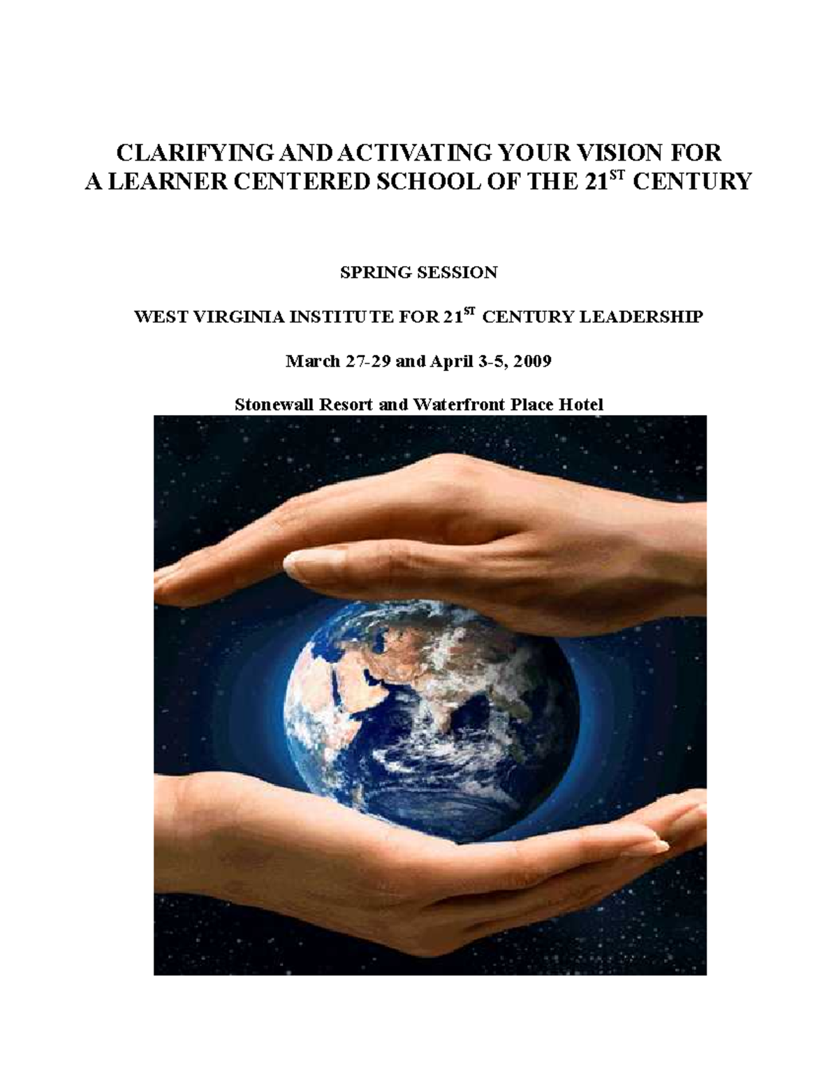 Spring Day 03 Clarifying and Activating Your Vision - CLARIFYING AND ...