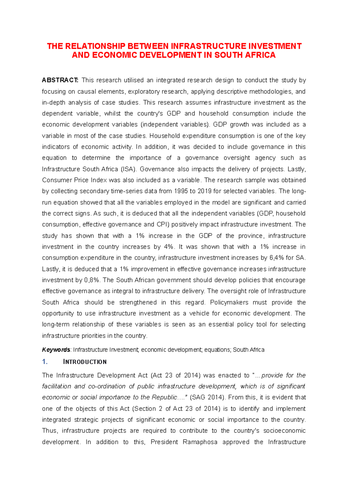 Hubert paper 2 - research item - THE RELATIONSHIP BETWEEN ...
