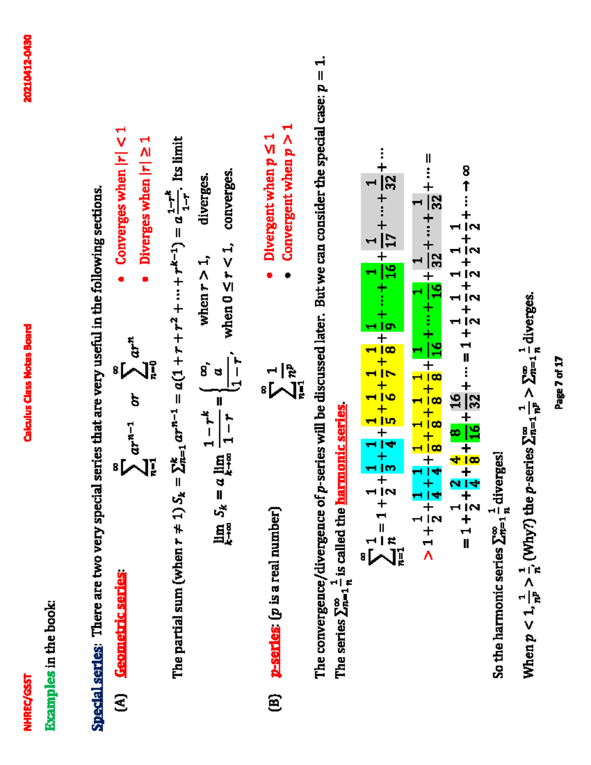 Sequences Series Pt 3 - MATH 1502 - Studocu