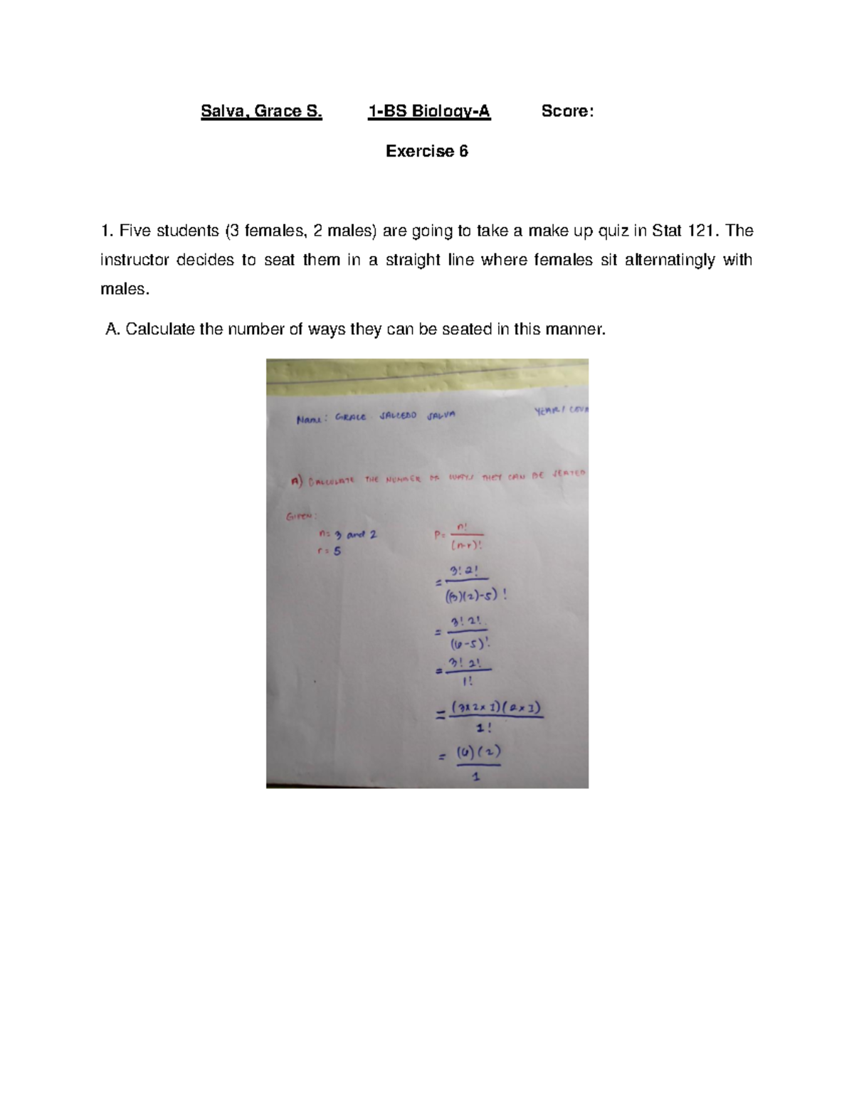 Salva-Grace-S - Statistical Biology - Salva, Grace S. 1-BS Biology-A ...