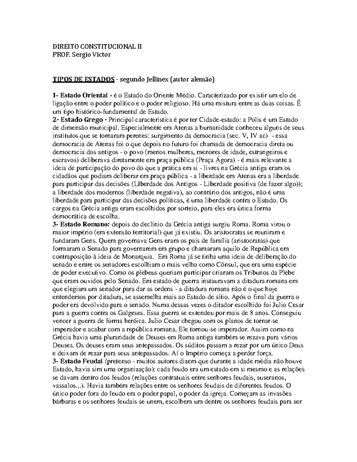 Direito Constitucional II-Prof.Sergio Victor - DIREITO CONSTITUCIONAL ...