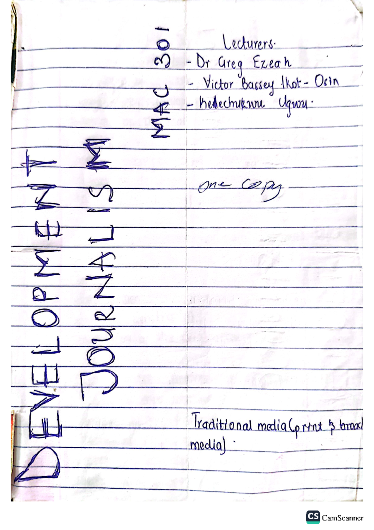 Development Journalism MAC 301 - Mass communication - Studocu