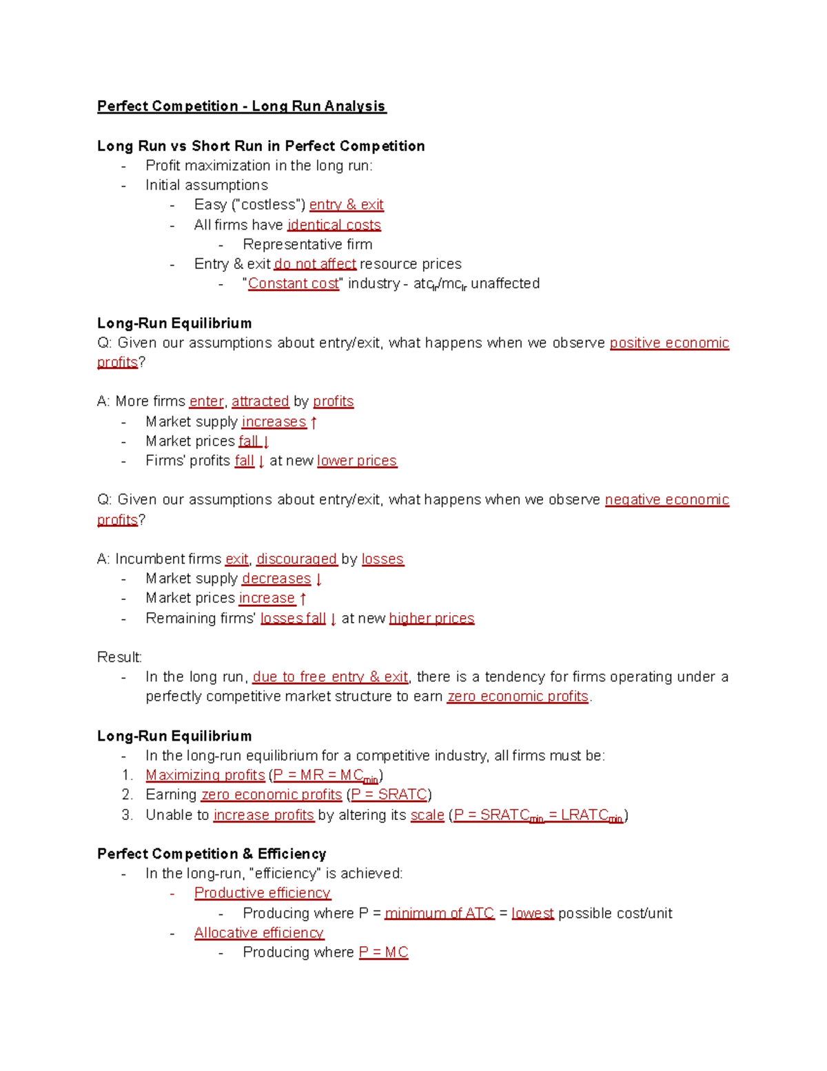 Chapter 10 - Perfect Competition (Long Run) - Perfect Competition ...