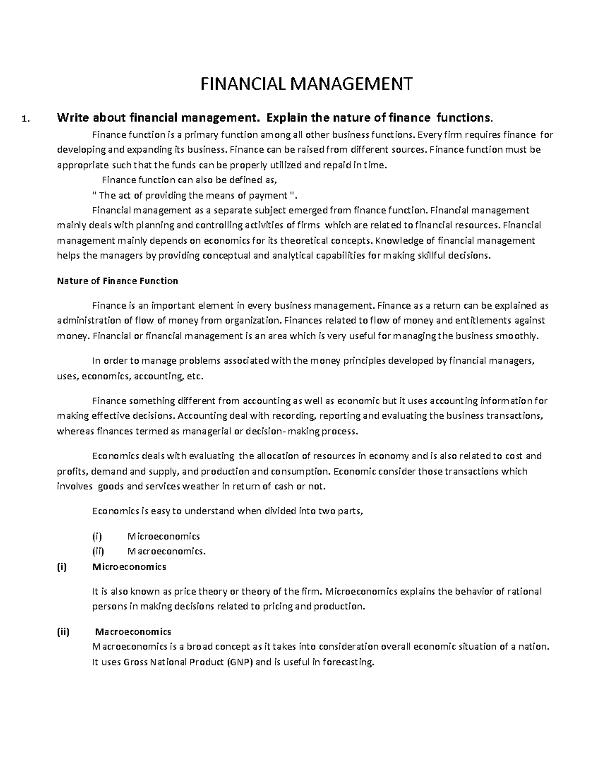 Financial Management notes-converted - Studocu