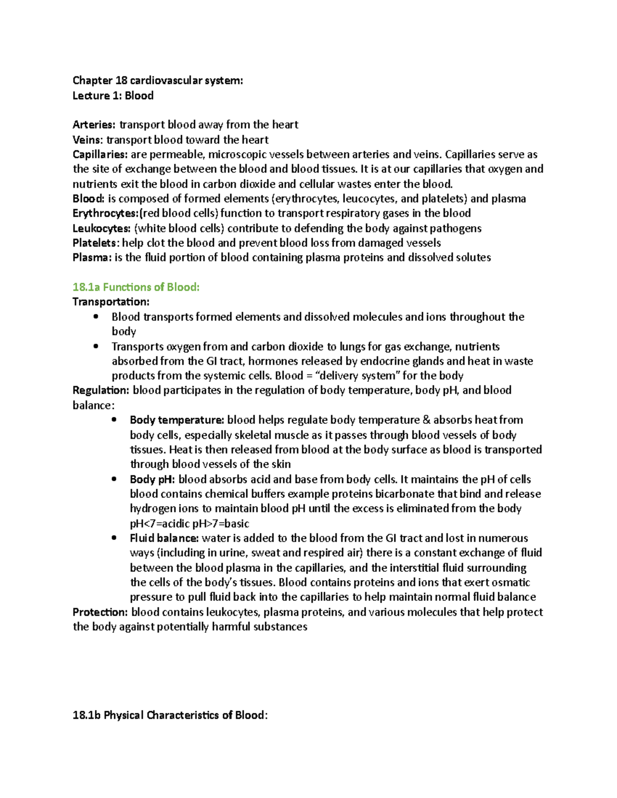 Chapter 18 cardiovascular system - Chapter 18 cardiovascular system ...