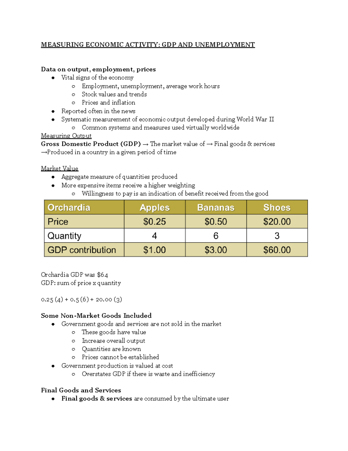 Eco 2302 Chapter 5 - Straight from powerpoint - MEASURING ECONOMIC ...