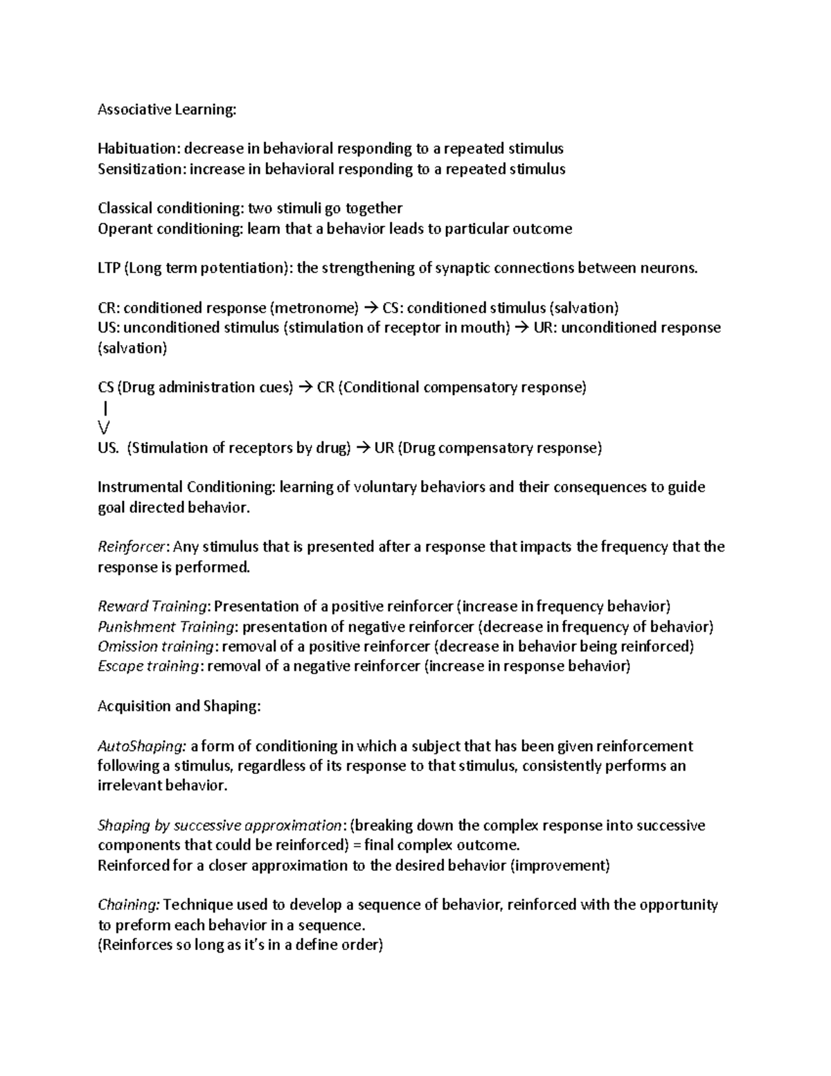 Psych week 2 - Lecture 1 - 7 - Associative Learning: Habituation ...