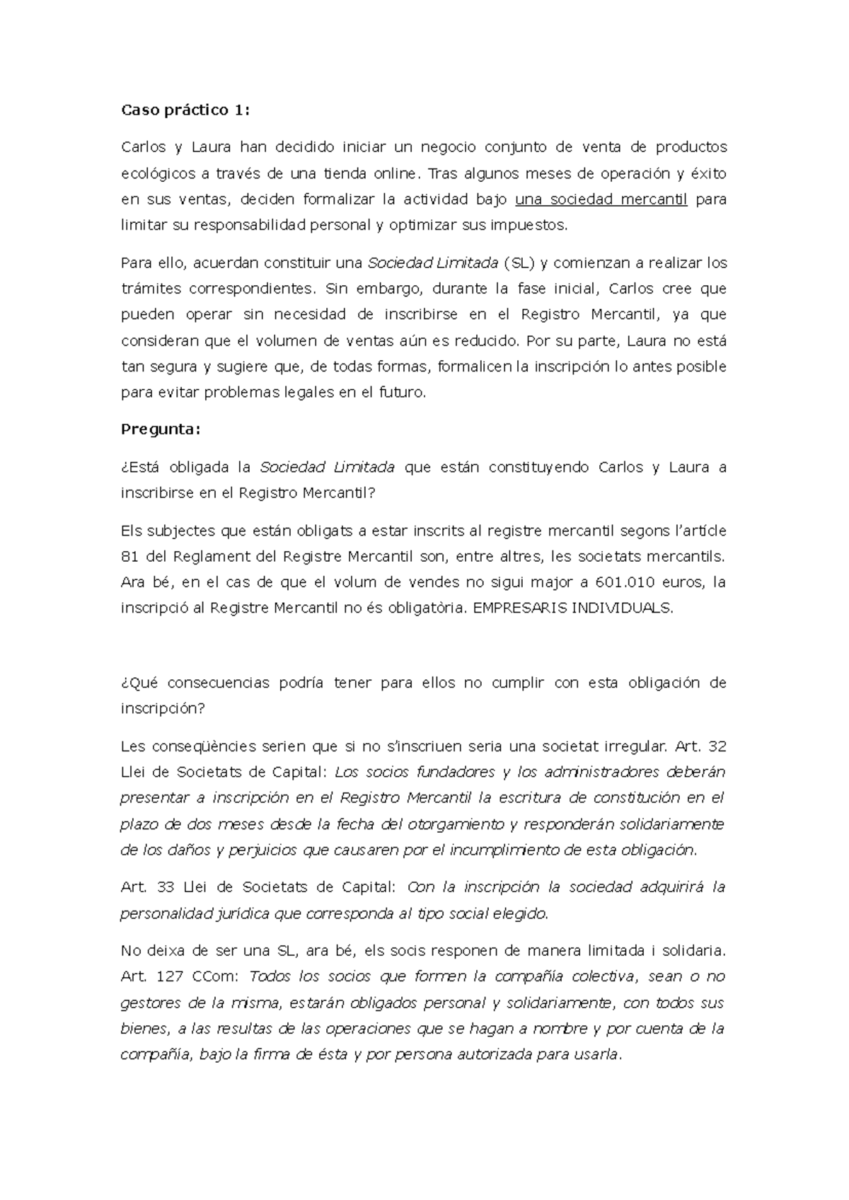 Ejemplos DE Supuestos Prácticos 11-11-2024 - Caso práctico 1: Carlos y ...