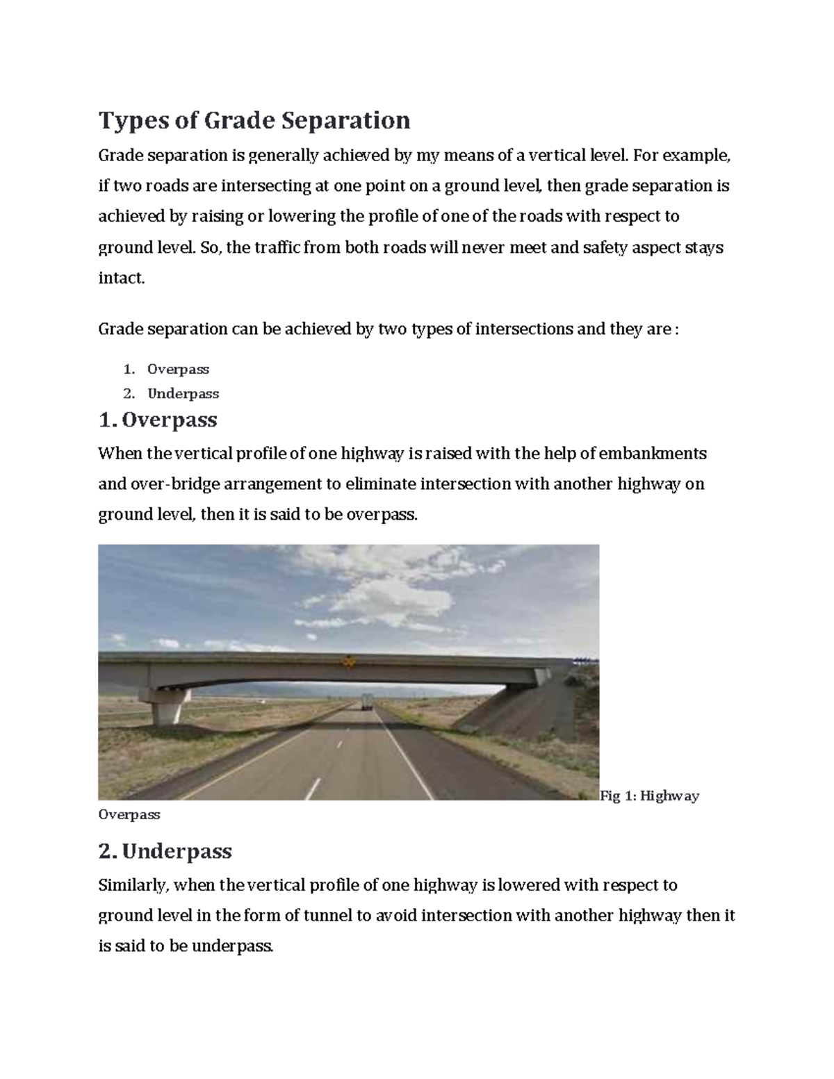 Types of Grade Separation MAY 2024 - Types of Grade Separation Grade ...