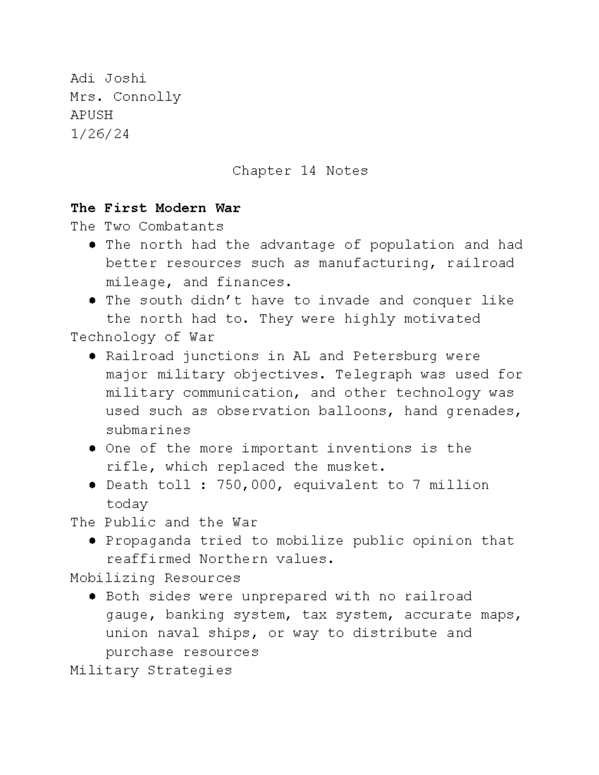 Apush chapter 14 Notes - aaaaaaaaaaaaaaaaaaaaaaaaaaaaaaaaaaaaaaa - Adi ...