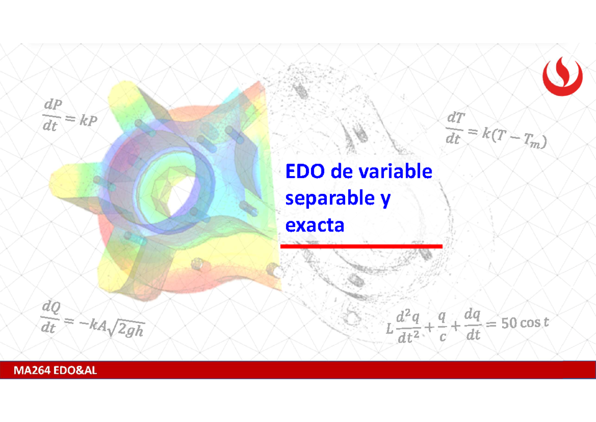 Apuntes Ma264 Sesión 1 2 Edo De Variable Separable Y Exacta Métodos