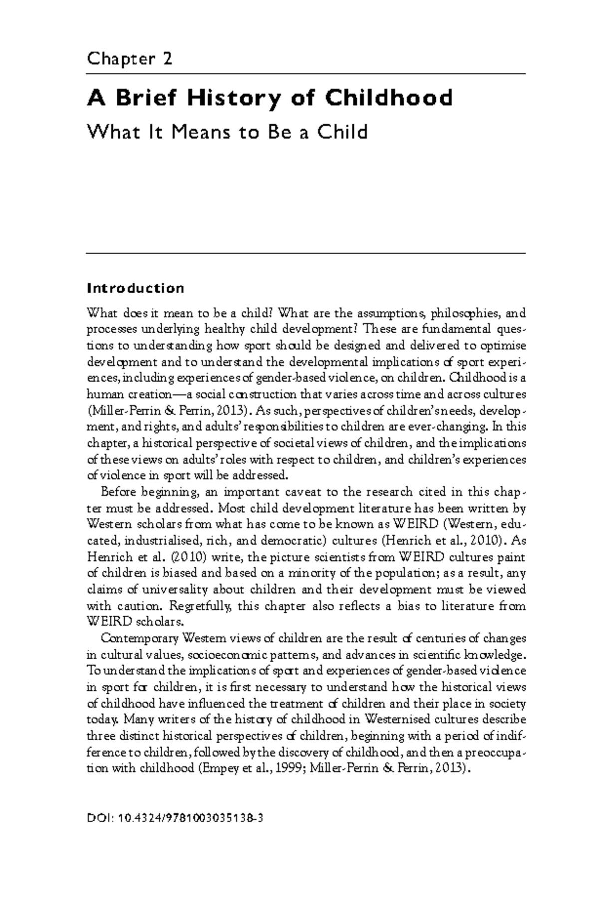 A Brief History of Childhood - Introduction What does it mean to be a ...