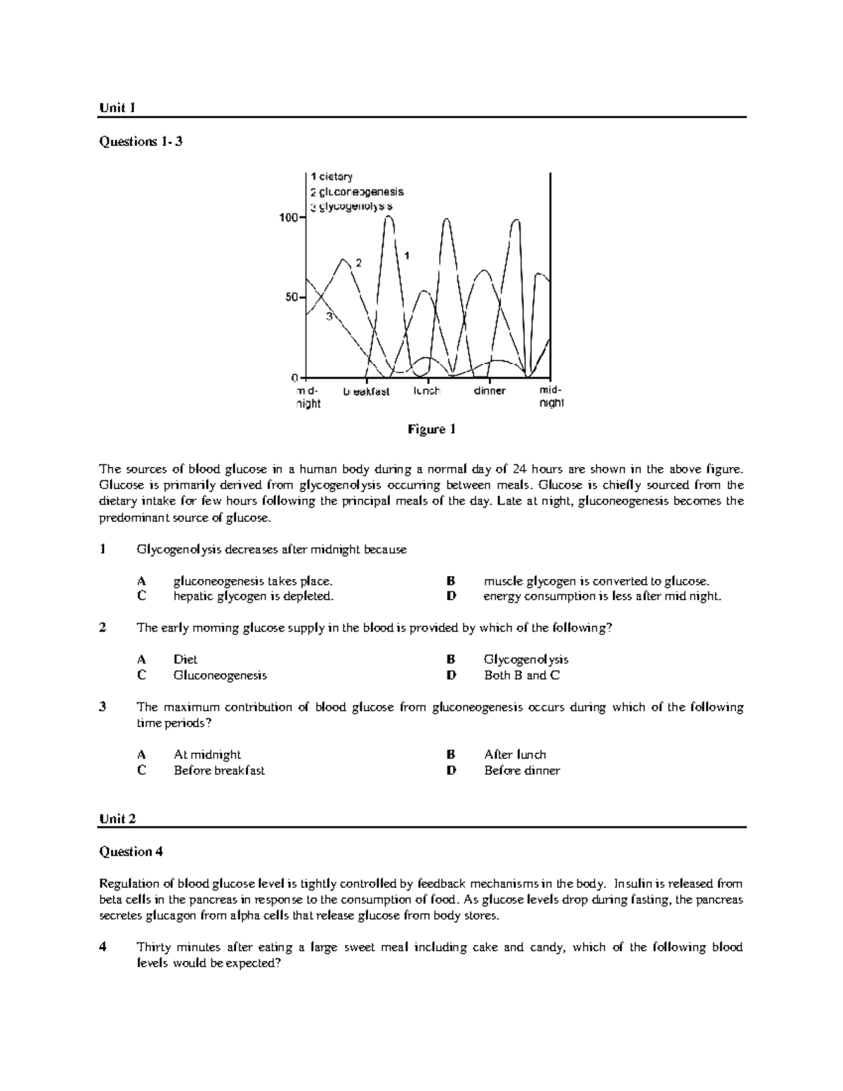 Gamsat Biology questions - Unit 1 Questions 1- 3 The sources of blood ...
