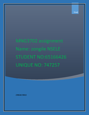 Assignment 01 MNG3701 - 20 ADDENDUM A: MANDATORY ASSIGNMENT 01 FOR ...