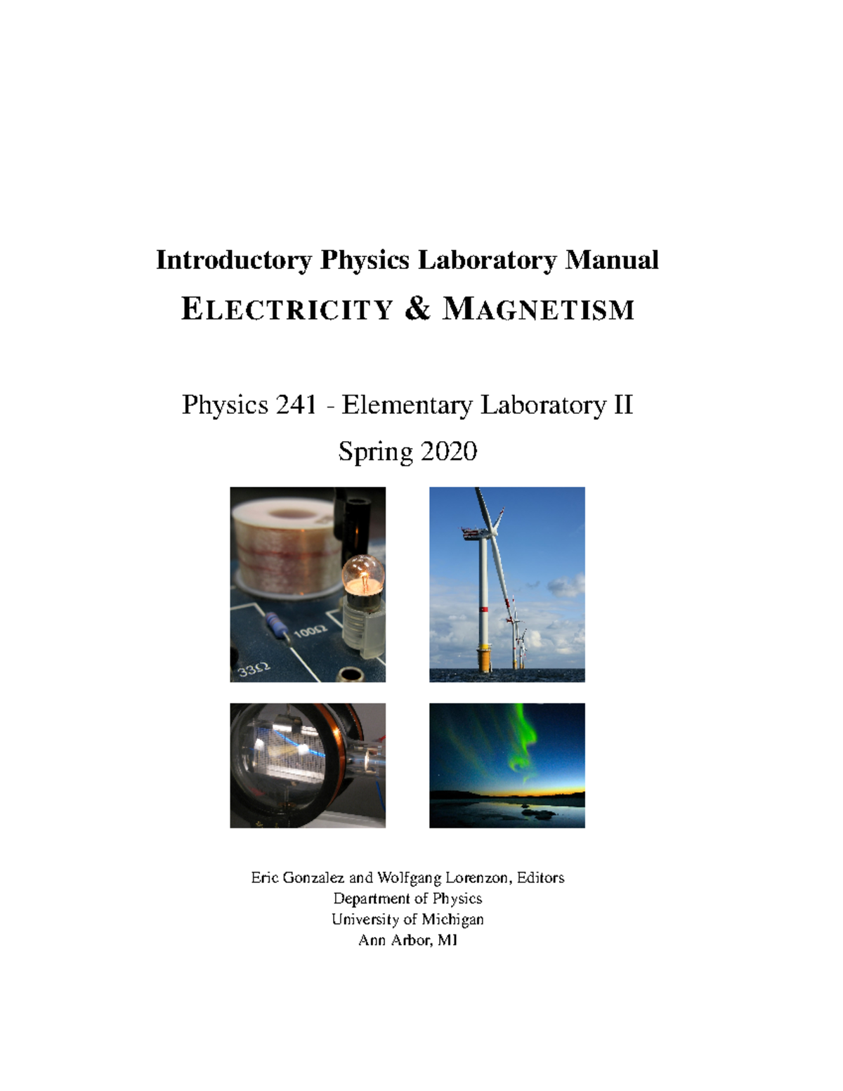 241 Lab Manual - Introductory Physics Laboratory Manual ELECTRICITY ...