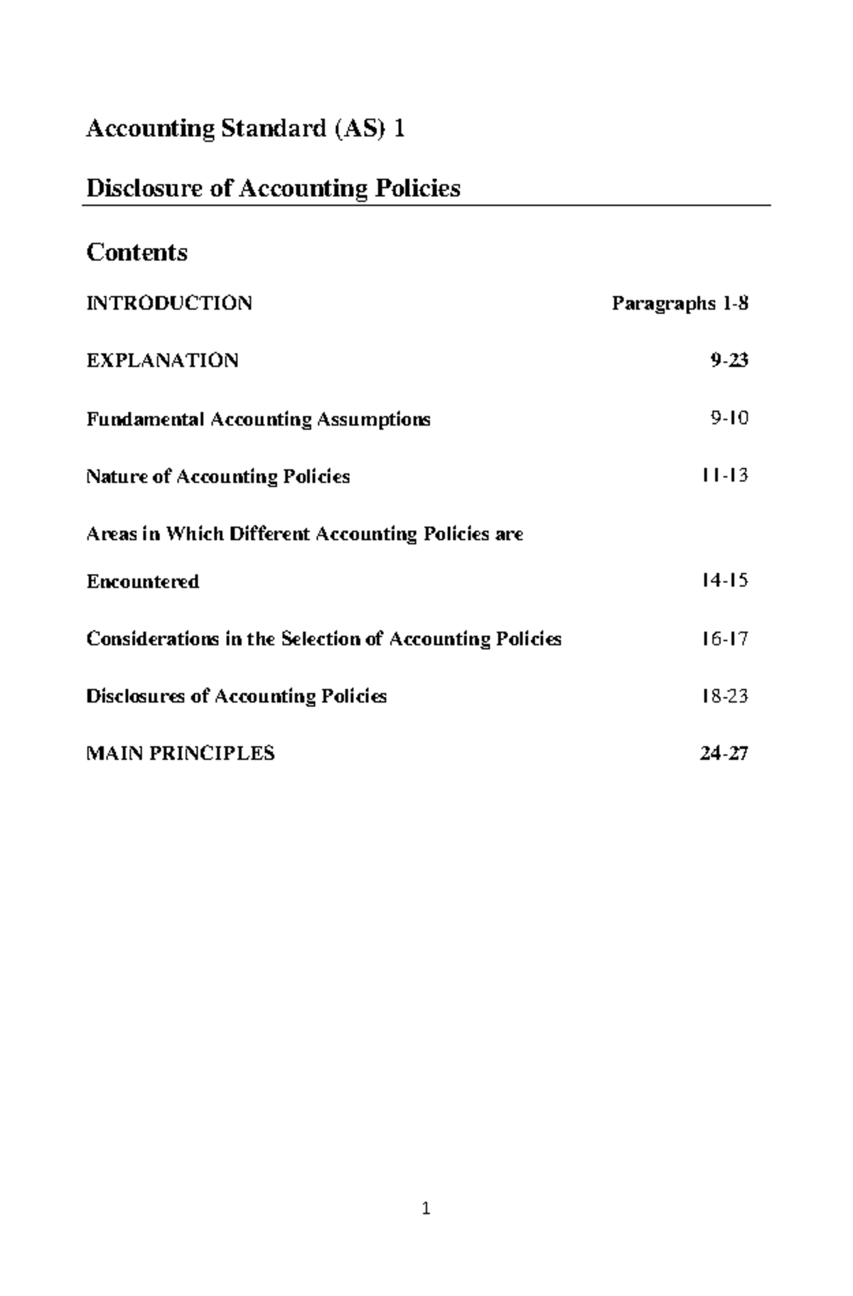 Accounting standard - Paragraphs in bold italic type indicate the main ...