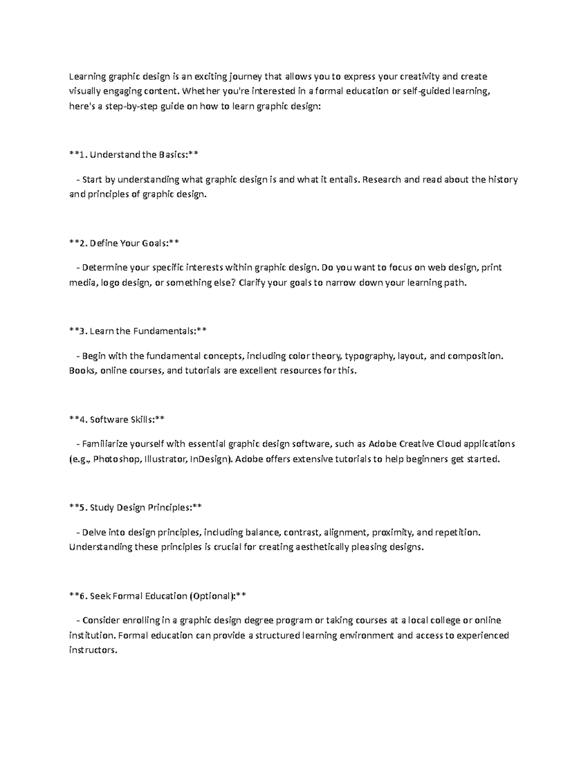 Learning graphic designing - Whether you're interested in a formal ...