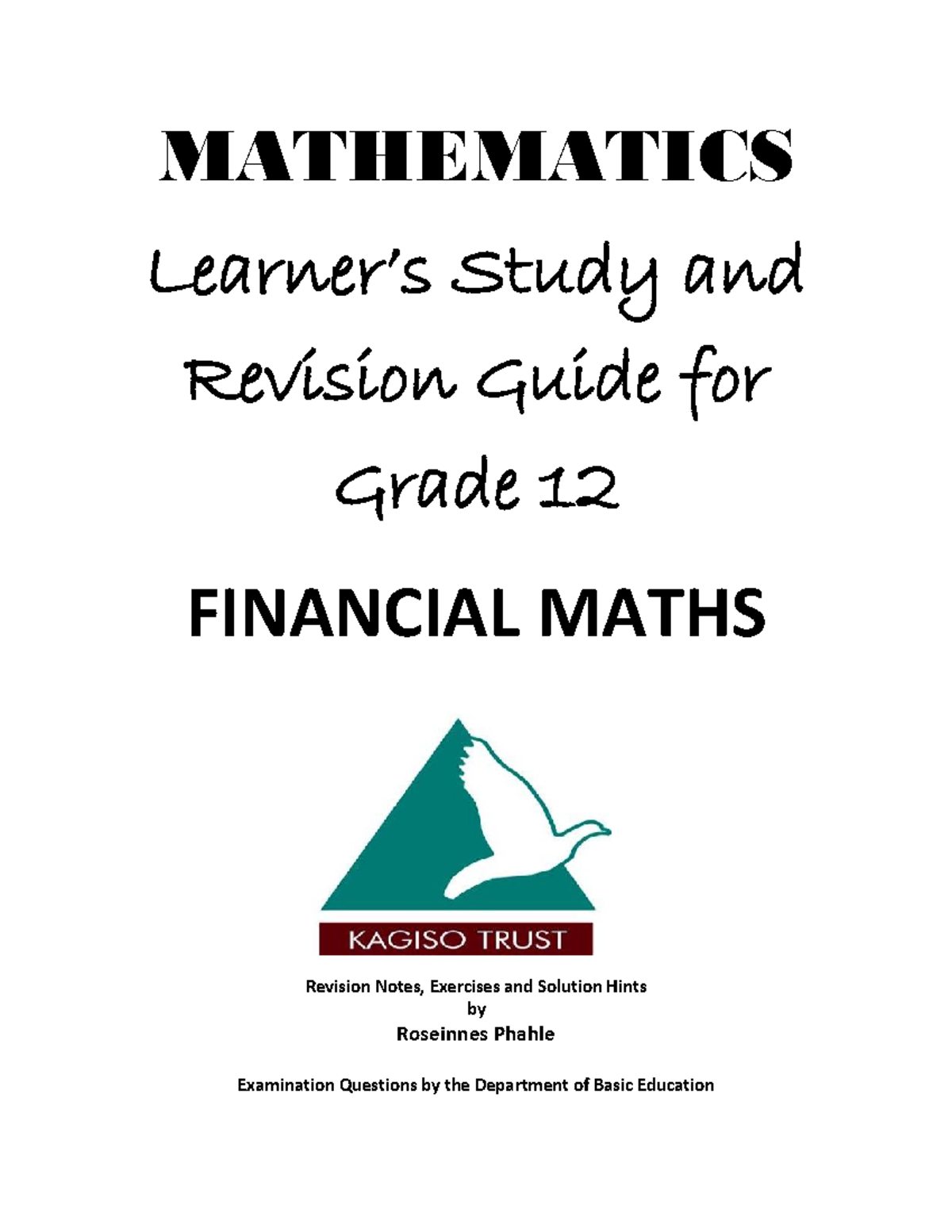 Financial-mathematics - MATHEMATICS Learnerís Study and Revision Guide ...