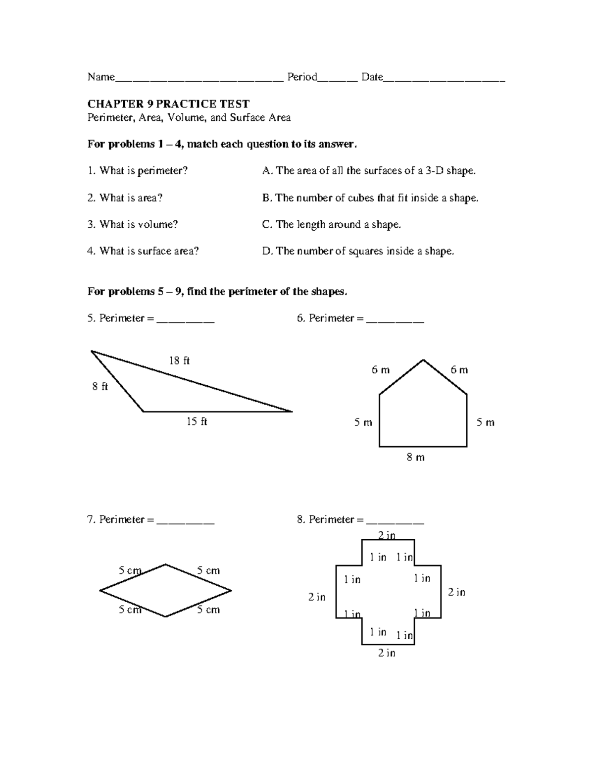 Prac test ch9 - Test - Name_____________________________ Period ...